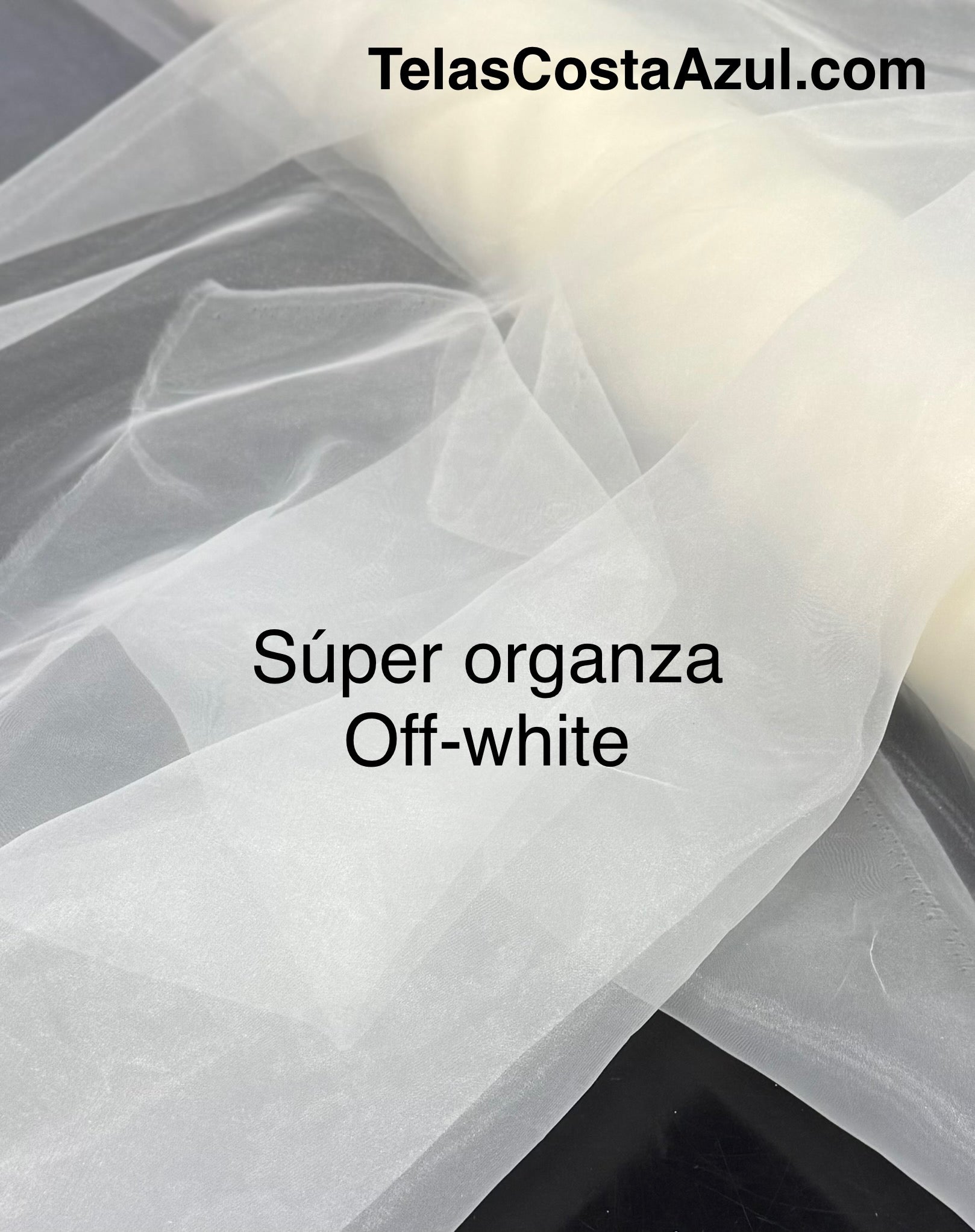 Súper organza Off-white – Telas Costa Azul